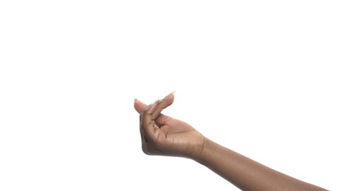 Inviting Calling Hand Sign Body Language Stock Footage Video (100% ...