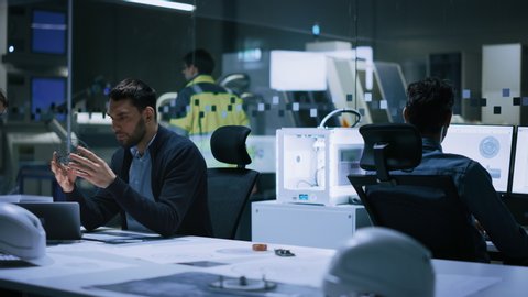 Industry 40 Modern Factory Meeting Room Stock Footage Video (100% ...