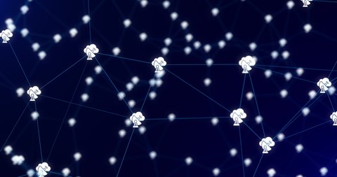 Satellite Network Connection Animation Cloud Plexus Stock Footage Video ...