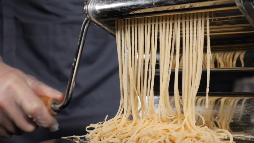 Traditional Italian Homemade Pasta Being Stock Footage Video (100% ...