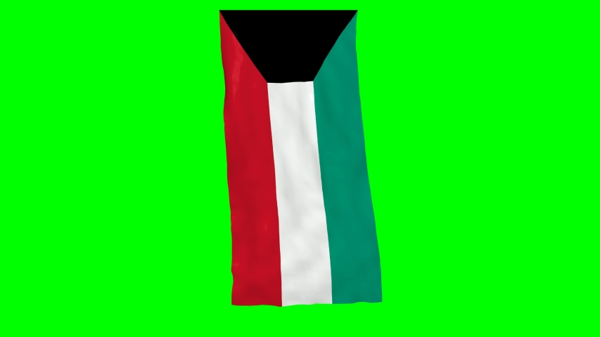 3d rendering kuwait flag waving animation Stock Footage Video (100% ...