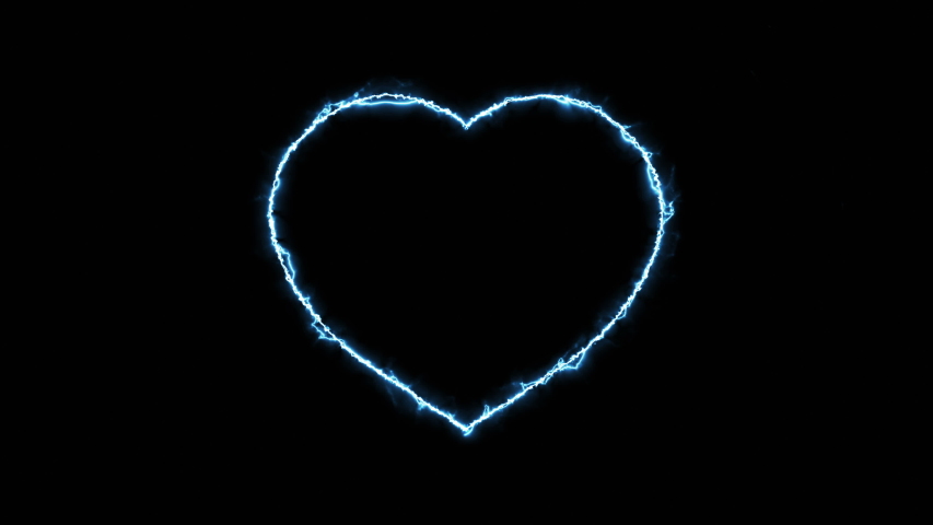 electrifying power love animation electrified heart Stock Footage Video ...