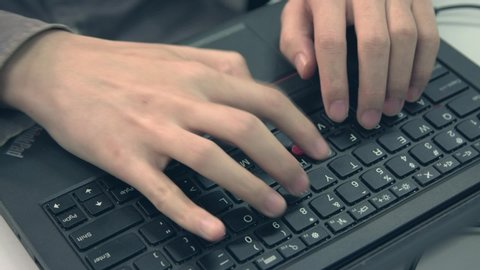 Typing On Keyboard Working Hard Stock Footage Video (100% Royalty-free ...