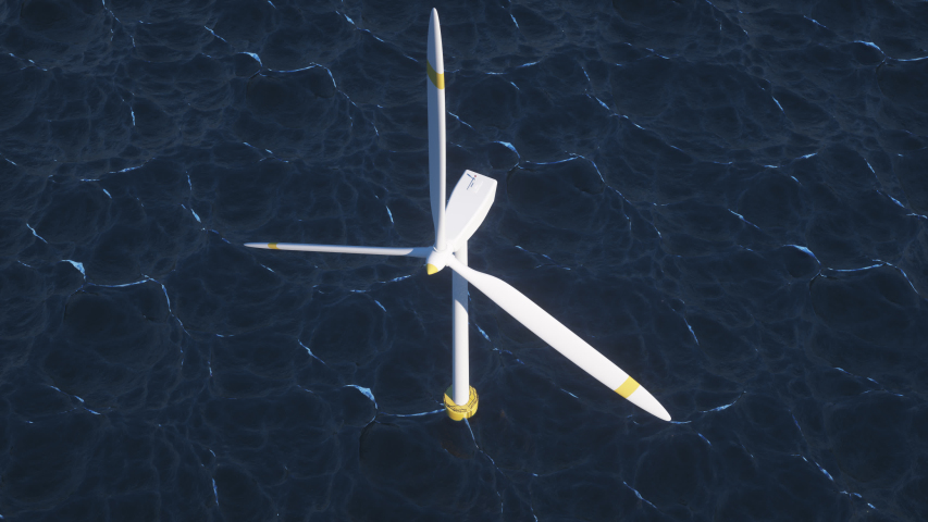 wind turbine top down aerial view Stock Footage Video (100% Royalty ...