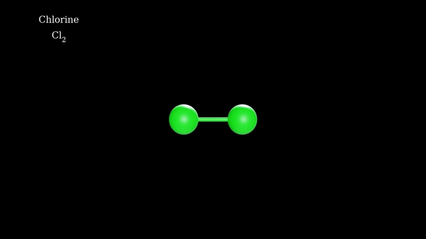 chlorine molecule 3d model animation Stock Footage Video (100% Royalty ...