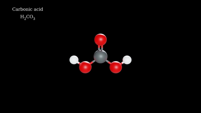 Carbonic Acid Molecule 3d Model Stock Footage Video (100% Royalty-free ...