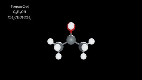 Propan2ol Molecule 3d Model Stock Footage Video (100% Royalty-free ...