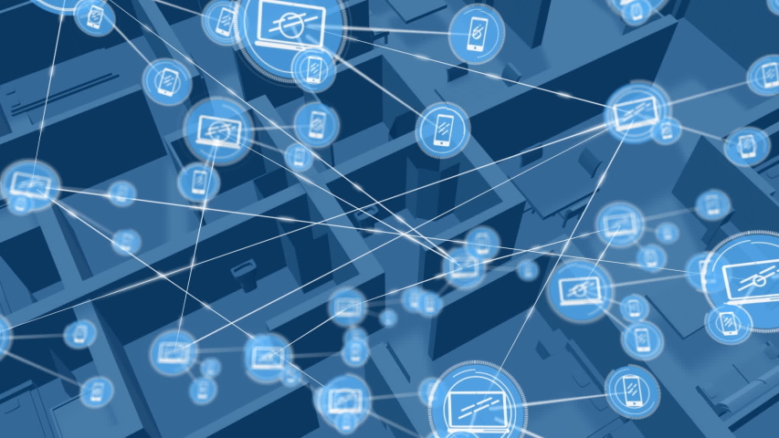 beautiful digital blue interface icons links Stock Footage Video (100% ...