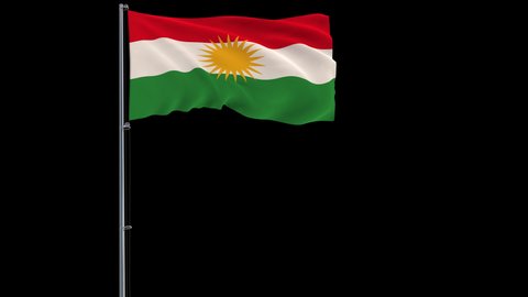Kurdistan Flag On Transparent Background 4k Stock Footage Video (100% ...