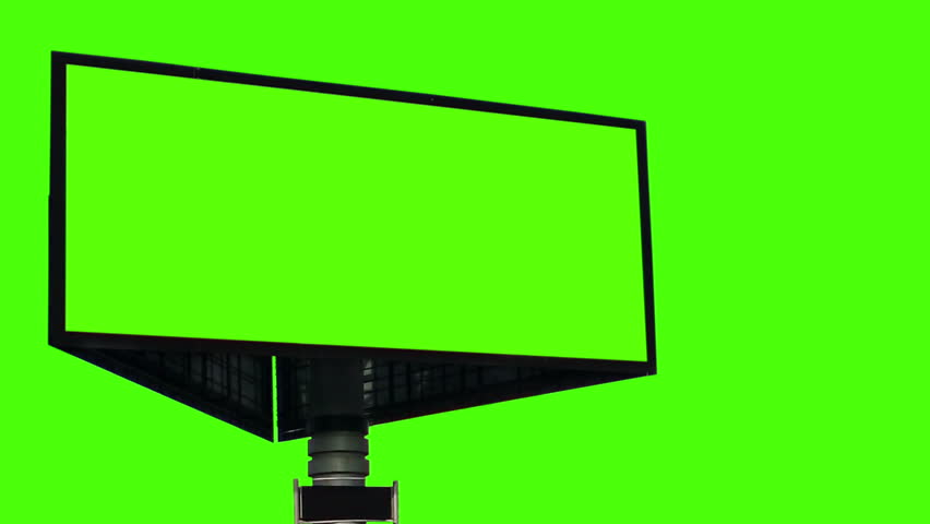 billboard on green screen close-up Stock Footage Video (100% Royalty ...