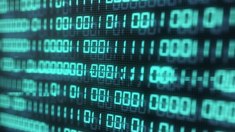 Digital Binary Code Number On Computer Stock Footage Video (100% ...