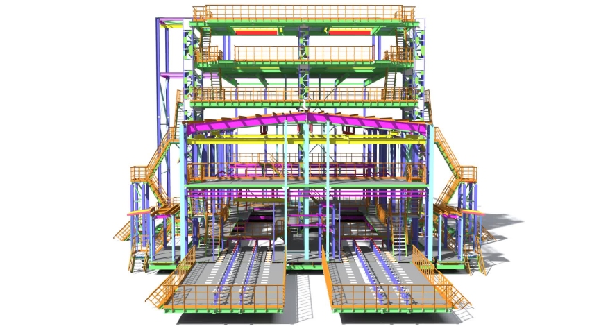 animation bim model building structure made Stock Footage Video (100% ...