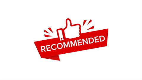 Red Vector Illustration Banner Recommended Stock Vector (Royalty Free ...