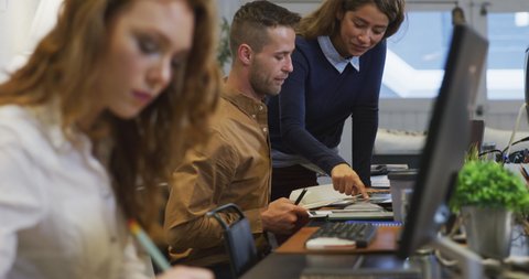 working process office young people making Stock Footage Video (100% ...