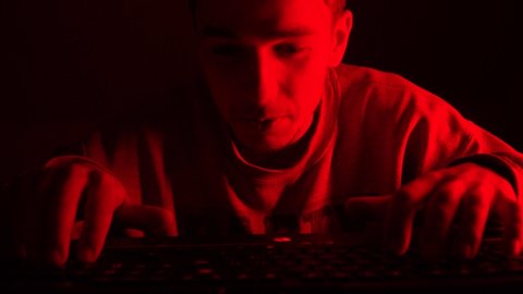 Crazy Hacker Works Computer Beats His Stock Footage Video (100% Royalty ...