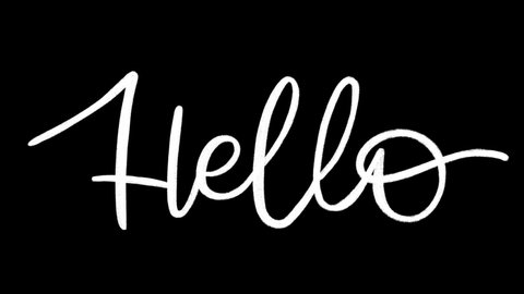 Hello Lettering Animation Handwritten Text White Stock Footage Video ...