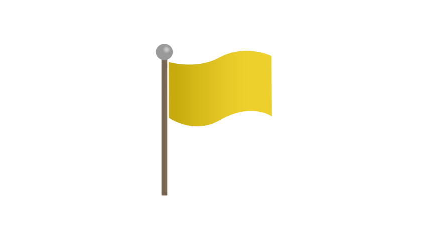Yellow Flag Animated with Transparent Stock Footage Video (100% Royalty ...