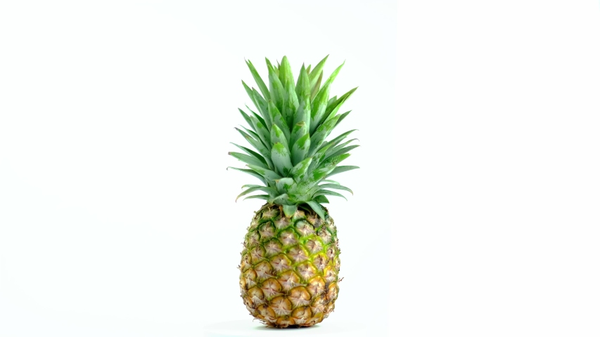 rotating pineapple circle spinning on white Stock Footage Video (100% ...