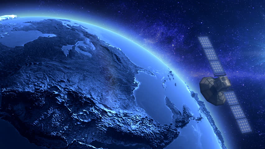 artificial satellite orbiting earth Stock Footage Video (100% Royalty ...