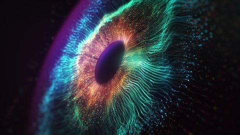 Eye Iris Pupil Close Animation Render Stock Footage Video (100% Royalty ...