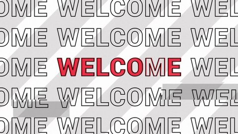 Welcome Red Sign Glitchy Distorted Screen Stock Footage Video (100% ...