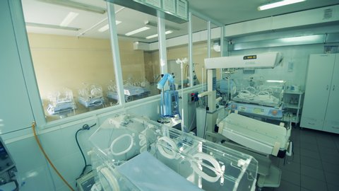 Obstetrics Ward Boxes Newborn Babies Stock Footage Video (100% Royalty ...