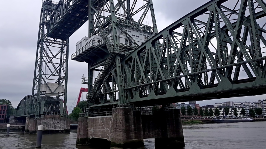 bridge de hef old rotterdam netherlands Stock Footage Video (100% ...