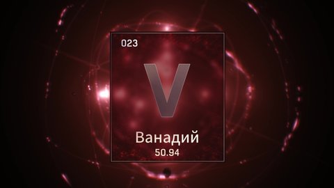 Vanadium Element 23 Periodic Table Seamlessly Stock Footage Video (100% ...
