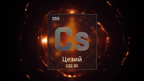 Cesium Element 55 Periodic Table Seamlessly Stock Footage Video (100% ...