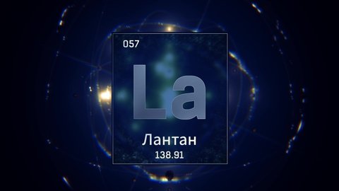 Lanthanum Element 57 Periodic Table Seamlessly Stock Footage Video (100 ...