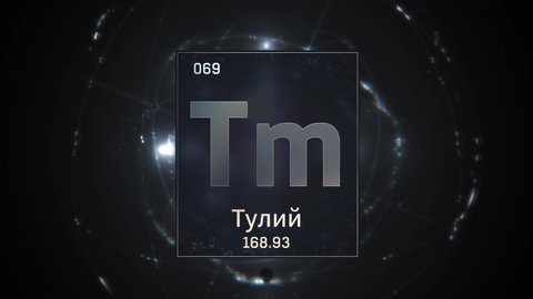 Thulium Element 69 Periodic Table Seamlessly Stock Footage Video (100% ...