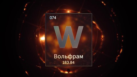 Tungsten Element 74 Periodic Table Seamlessly Stock Footage Video (100% ...