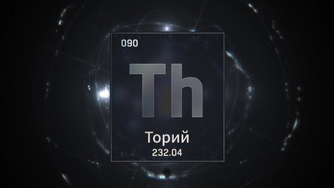 Thorium Element 90 Periodic Table Seamlessly Stock Footage Video (100% ...