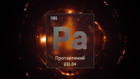 Protactinium Element 91 Periodic Table Seamlessly Stock Footage Video ...