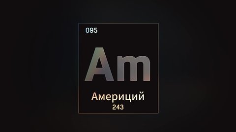 Americium Element 95 Periodic Table Seamlessly Stock Footage Video (100 ...