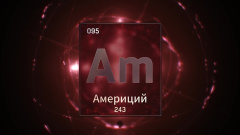 Americium Element 95 Periodic Table Seamlessly Stock Footage Video (100 ...