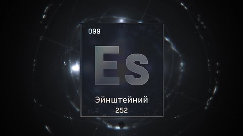 Einsteinium Element 99 Periodic Table Seamlessly Stock Footage Video ...