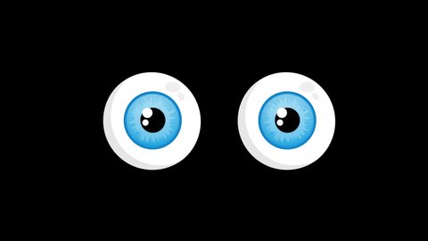 Funny Cartoon Eyes Animation Png Transparent Stock Footage Video (100% ...