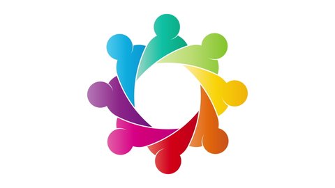 Animation Teamwork Meeting Group People Concept Stock Footage Video ...