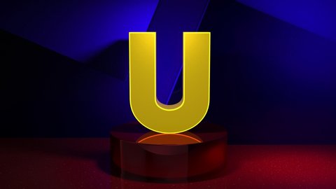 3d Render Animation Letter U Font Stock Footage Video (100% Royalty ...
