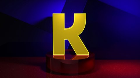 3d Render Animation Letter K Font Stock Footage Video (100% Royalty ...