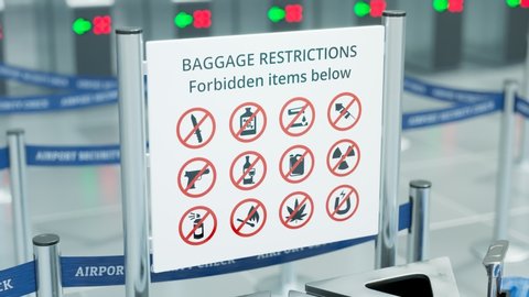 Airport Security Check Items Not Allowed Stock Footage Video (100% ...