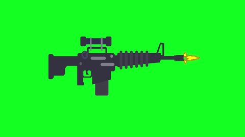 Modern M4 Assault Rifle Shooting Animation Stock Footage Video (100% ...