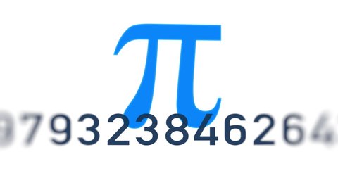 Loopable Digits Number Pi Move Through Stock Footage Video (100% ...