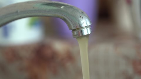 Dirty Rusty Brown Water Plumbing Environmental Stock Footage Video (100 ...