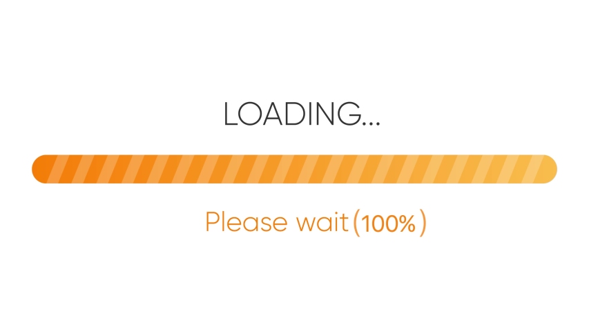 orange loading bar animation on white Stock Footage Video (100% Royalty ...