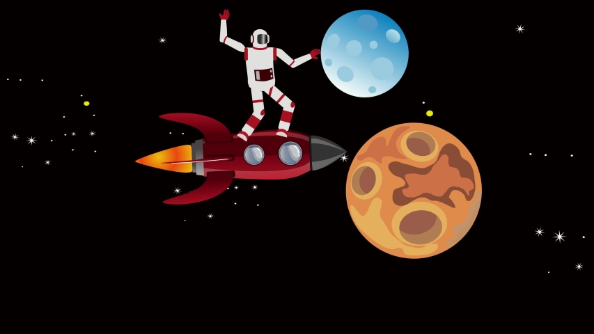 Astronaut Space Walk 4K animation Stock Videos | Creative Market