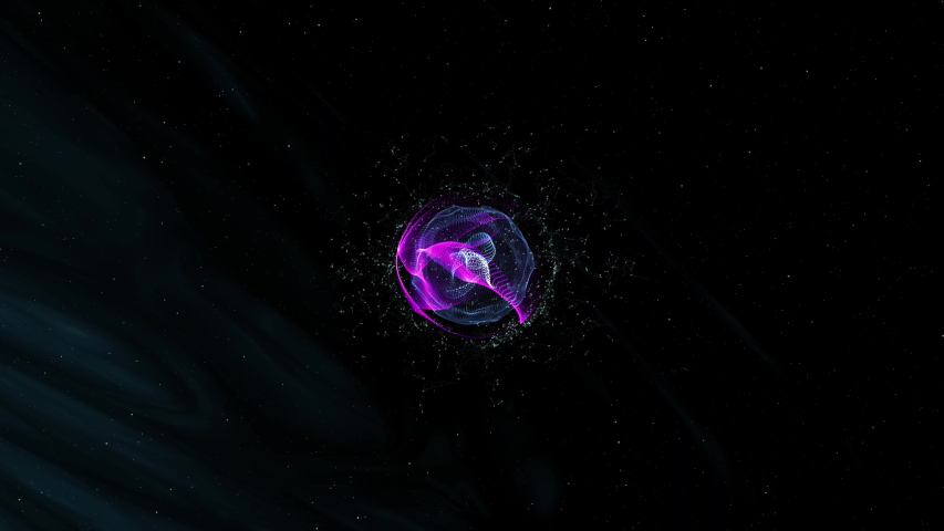 Futuristic Orb Energy Flow Round Sphere Stock Footage Video (100% ...