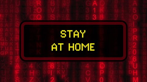 Stern Warning Appearing Text Message Matrixstyle Stock Footage Video ...