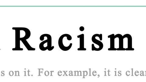 Zooming Out Animation On Word Racism Stock Footage Video (100% Royalty ...